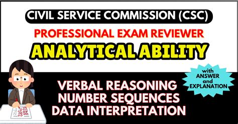 Analytical Ability Reviewer For Csc Professional Examination Verbal Reasoning Number