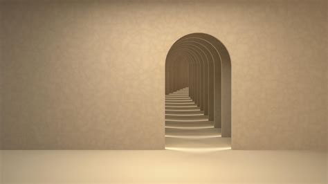 Premium Photo 3d Surreal Room Render With Sand Color Pastel Tones