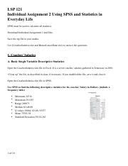 Indiviual Assignment Pdf LSP Individual Assignment Using SPSS And Statistics In