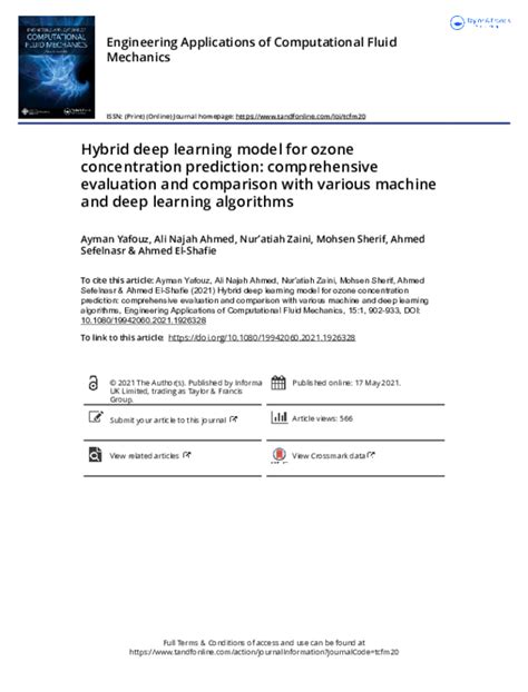 Pdf Hybrid Deep Learning Model For Ozone Concentration Prediction Comprehensive Evaluation