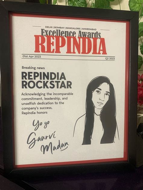 gaurvi on linkedin employeeofthequarter repindiarockstar