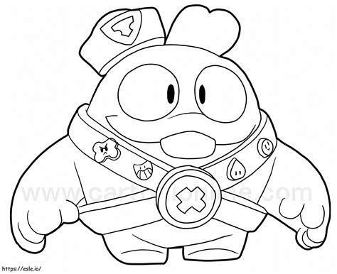 Página Para Colorear Imprimible De Squeak Brawl Stars Para Colorear