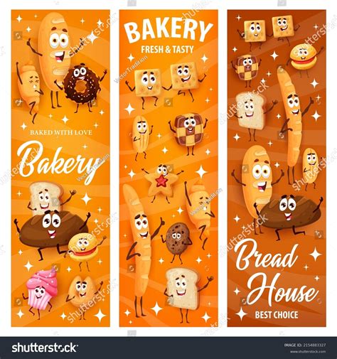 만화의 빵 제과점 그리고 과자 캐릭터 스톡 벡터로열티 프리 2154883327 Shutterstock
