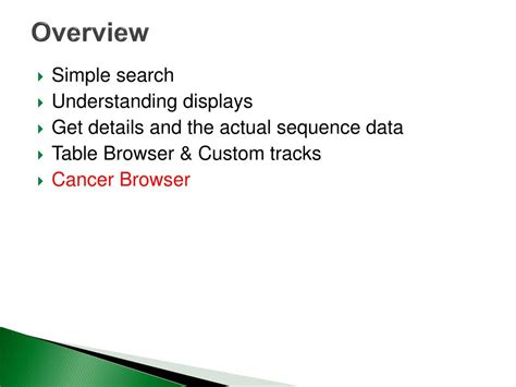 Ppt The Ucsc Genome Browser Powerpoint Presentation Free Download