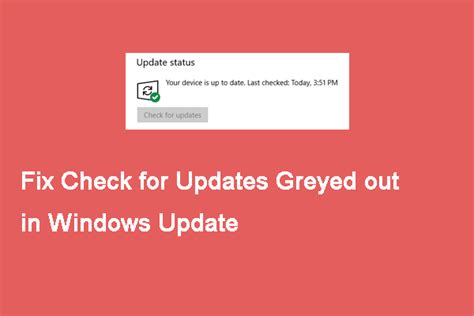 fix windows update check for updates grayed out