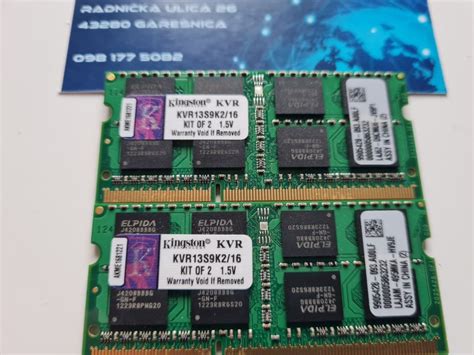 Kingston 16gb 2x8gb Ddr3 Pc3 10600s 1333 Mhz Sodimm Račun R1