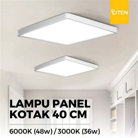 Jual Lampu Plafon Kotak Outbow Cm Lampu Panel Led Watt Watt Besar Shopee Indonesia