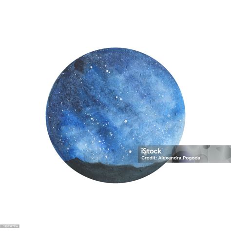 원에서 수채화 클립 아트 자연 기하학적 풍경 핸드 드로우 일러스트 캠핑 밤 하루 시간대에 대한 스톡 벡터 아트 및 기타 이미지 밤 하루 시간대 종려나무 잎 산