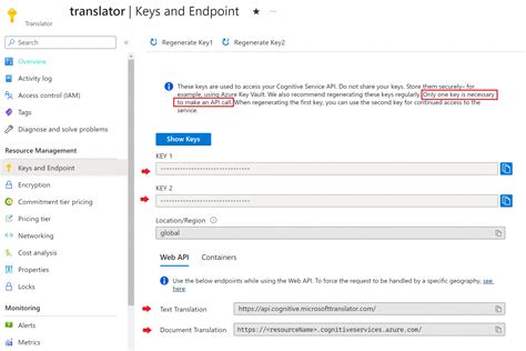 Text Translation Using Azure Cognitive Services Translator Digital