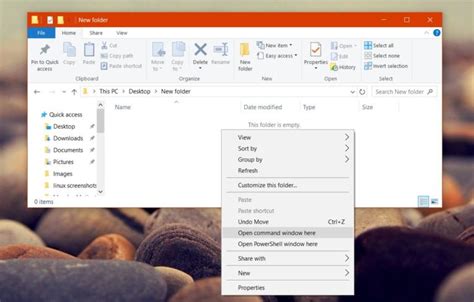 Enable Open Command Window Here In Windows 10 Explorer