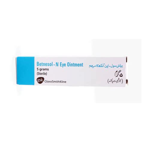 Buy Original Betnesol N 5g Eye Oint German In Pakistan Homeopathic Medicine Pakistan