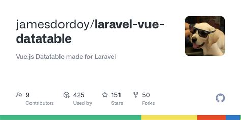 Github Jamesdordoylaravel Vue Datatable Vuejs Datatable Made For Laravel