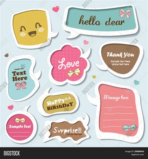 Vector Set Cute Vector And Photo Free Trial Bigstock