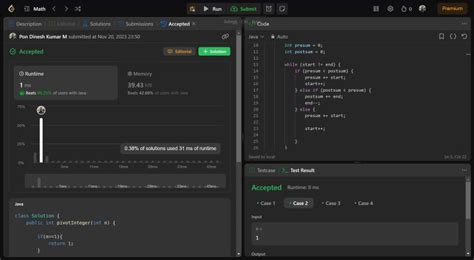 Pon Dinesh Kumar M On Linkedin 100daysofcode Leetcodejava