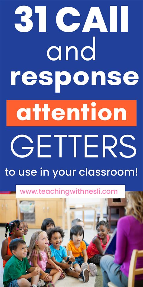 Fun Call And Response Attention Getters To Use In The Classroom Via Https Pinterest