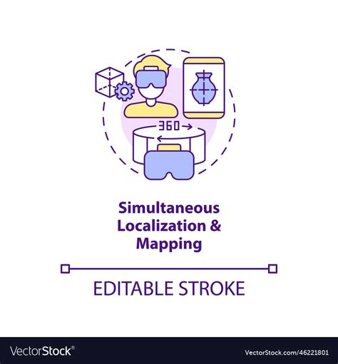 Simultaneous Localization And Mapping Concept Icon