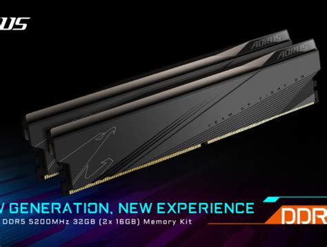 Gigabyte Releases Aorus Ddr5 5200mhz 32gb Memory Kit First In The Industry Gadget Sidekick