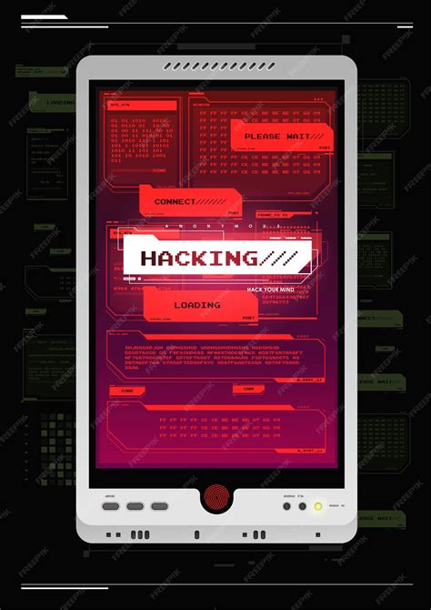 Premium Vector Hacker Interface Hud Background Futuristic Interface