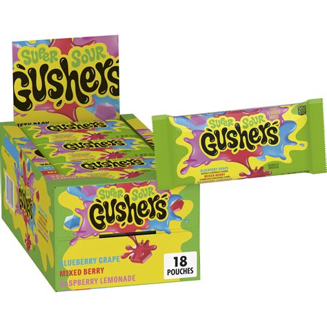 Brandclub Gushers Fruit Flavored Snacks Super Sour Berry Flavor 18