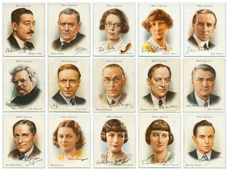 Printable Vintage Famous British Authors Tea Cards 3 Pages Etsy