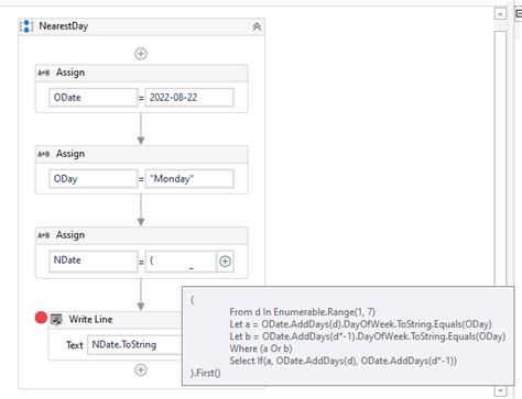 How To Find Nearest Daymay Vary Like Sunday Monday Of A Date