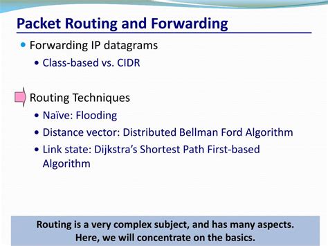 Ppt Handout 7 The Internet Protocol Routing And Forwarding