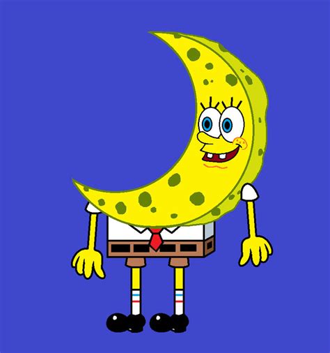 Spongebob Shaped Like A Crescent By Adrianmacha20005 On Deviantart