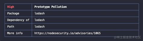 前端安全—你必须要注意的依赖安全漏洞lodash漏洞 Csdn博客
