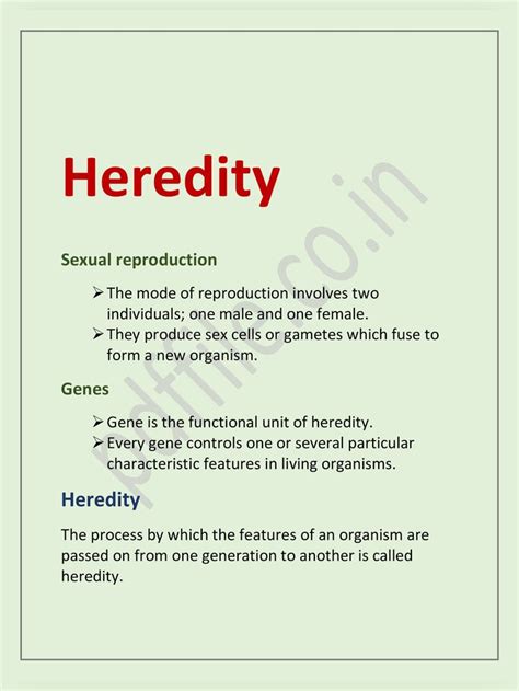 PDF Class 10 Science Chapter 9 Heredity And Evolution Notes PDF Download Science Notes