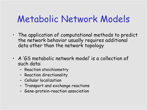 Ppt Biological Network Analysis Introduction To Metabolic Networks