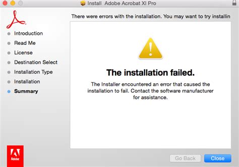 Acrobat Pro Xi For Mac The Installation Failed E Adobe Community