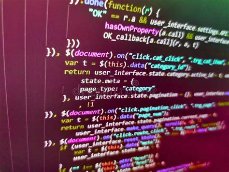 shallow depth of field effect digital technology on display developing programming binary code