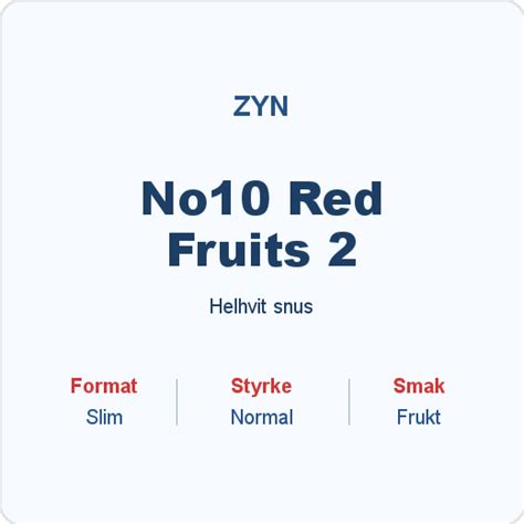 Kjøp Zyn No10 Red Fruits 2 Med Rask Levering Kjøp Zyn No10 Red Fruits 2 Med Rask Levering