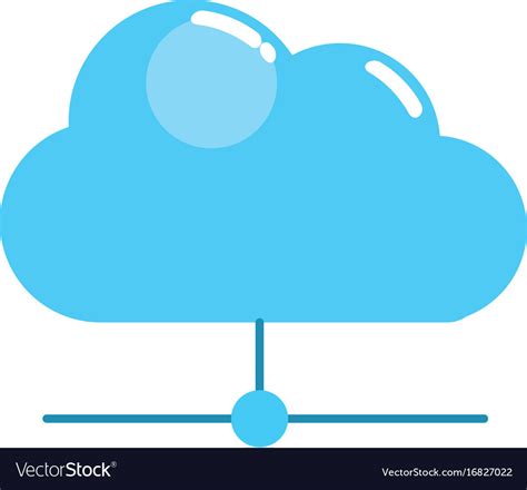 cloud data connection network information vector image