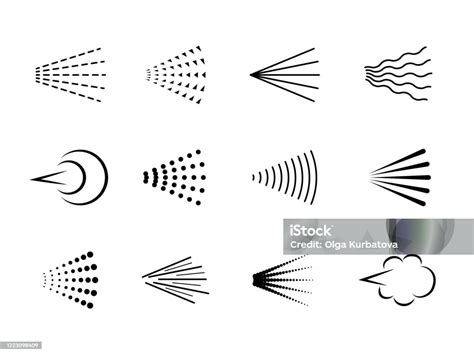 스프레이 헤어 스프레이 에어로졸 안개 산란 가스 또는 데오도란트 구름 물 페인트 스프레이 분무기 증기 실루엣 공기 노즐 샤워