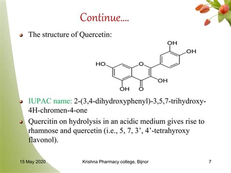 Extraction Isolation And Structure Elucidation Of Flavonoids