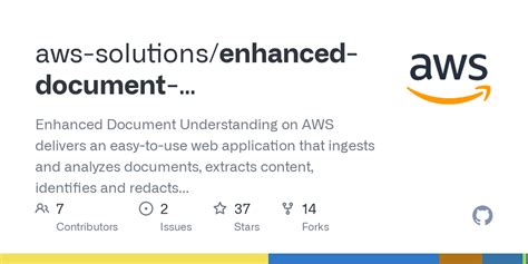 github aws solutions enhanced document understanding on aws enhanced document understanding