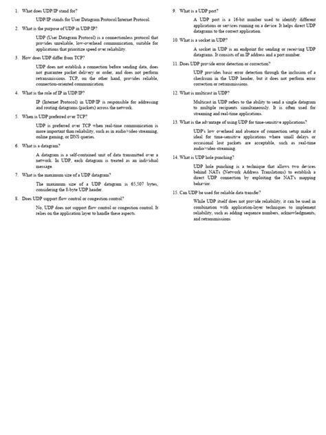 Udp Ip Pdf Internet Protocols Transmission Control Protocol