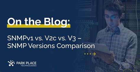 Snmpv1 Vs V2c Vs V3 Snmp Versions Comparison Park Place