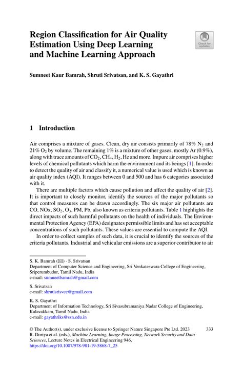 Pdf Region Classification For Air Quality Estimation Using Deep Learning And Machine Learning