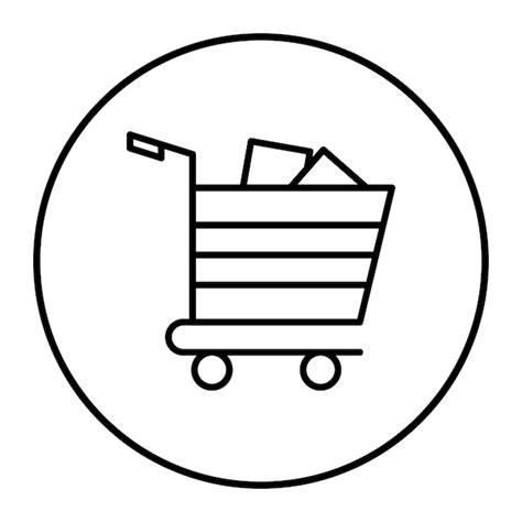 쇼핑 카트 아이콘 프리미엄 벡터