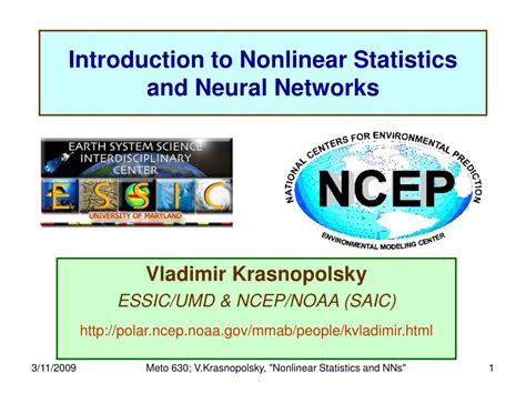 PPT Introduction To Nonlinear Statistics And Neural Networks PowerPoint Presentation ID
