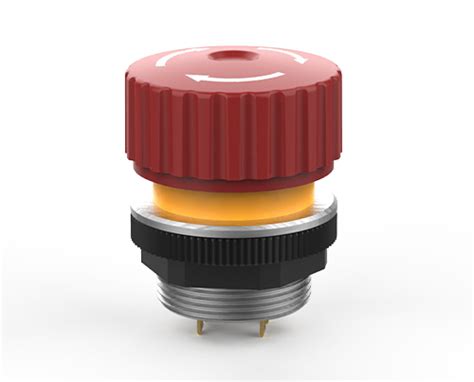 Plastic Pushbutton K Emergency Stop Switch K L Shaped Mushroom Head Short Touch