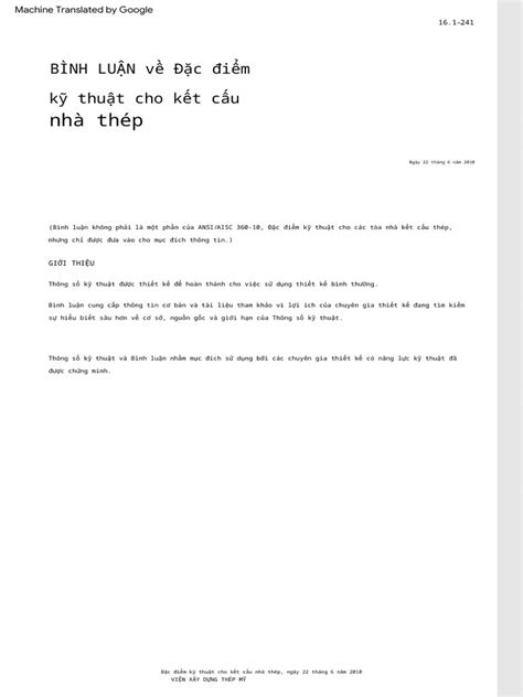 Aisc 360 10 Specification For Structural Steel Building Part2 Dich Pdf