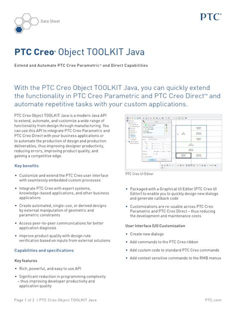 Ptc Creo Object Toolkit Java Pdf User Interface Application Programming Interface