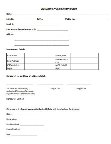 FREE 25 Signature Form Samples In MS Word Google Docs PDF