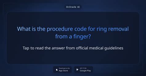 What Is The Procedure Code For Ring Removal From A Finger