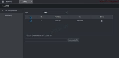 Customize Alarm Sound On Dahua Device Application System