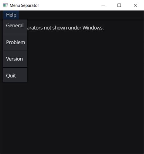 menu separator not visible with light theme · issue 3814 · fyne io