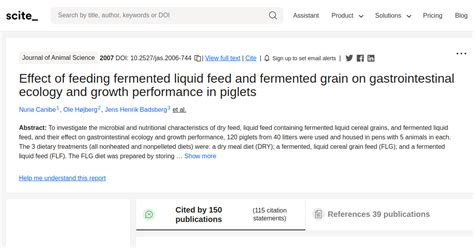 Effect Of Feeding Fermented Liquid Feed And Fermented Grain On